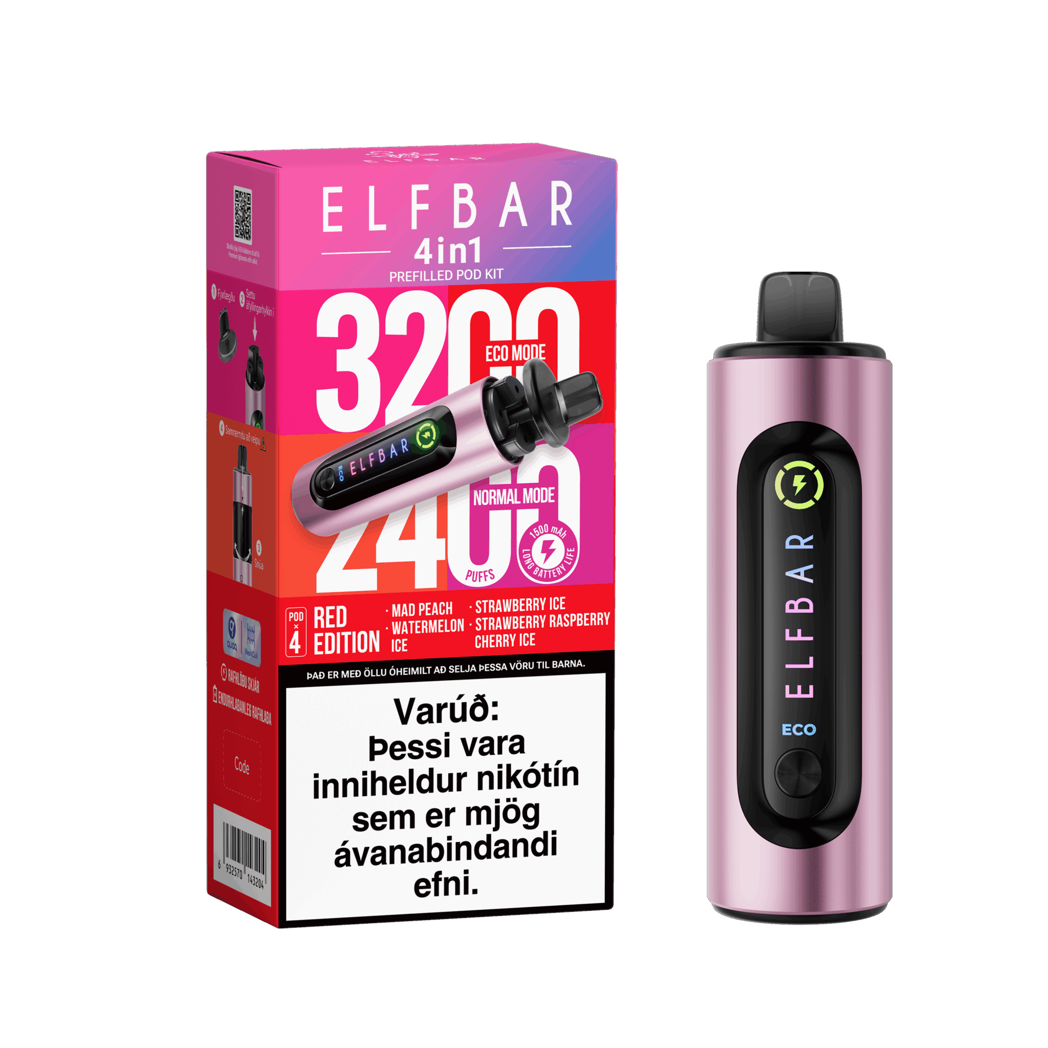 Elfbar 4in1 Red Edition - Svens